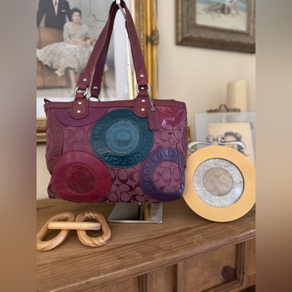 Coach | Bags | Coach Circle Mosaic Patchwork East West Tote F5466 ...